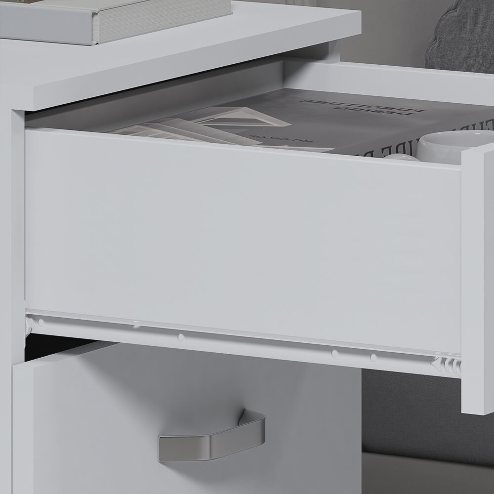 Tunis 4 Drawer Cabinet In Matt White - Luxury Life Furniture